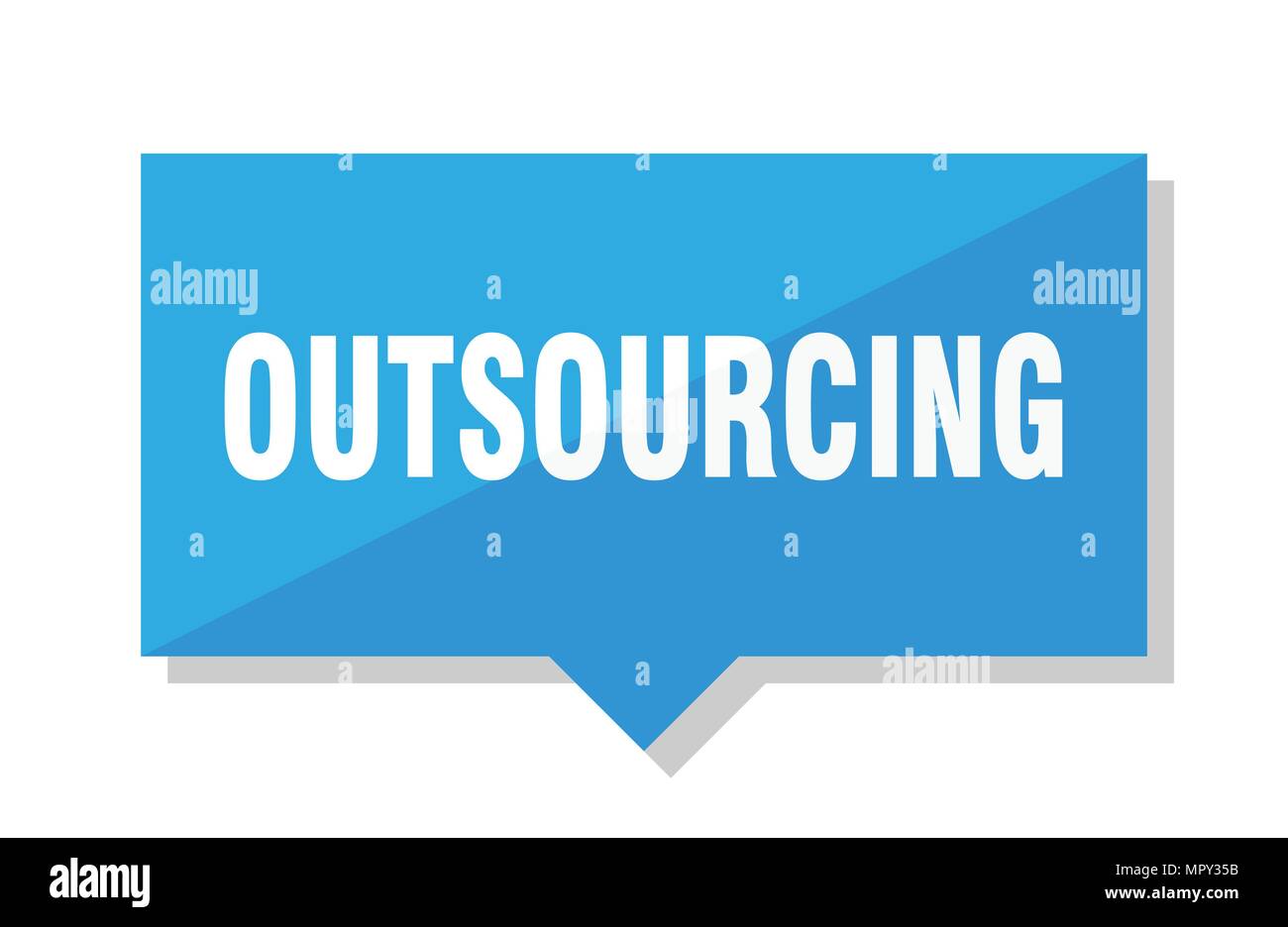 outsourcing blue square price tag Stock Vector Image & Art - Alamy