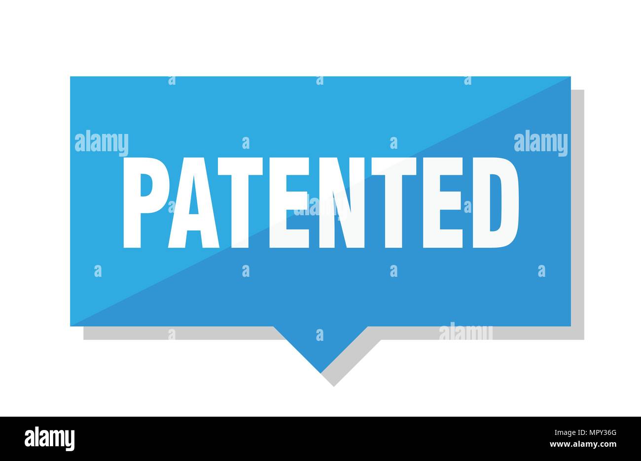 patented blue square price tag Stock Vector Image & Art - Alamy