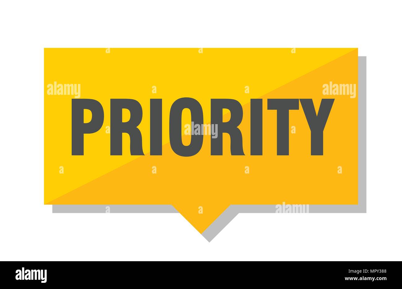 priority yellow square price tag Stock Vector Image & Art - Alamy