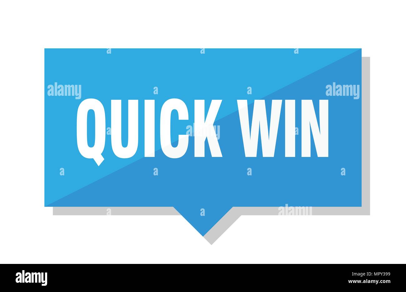 quick win blue square price tag Stock Vector Image & Art - Alamy