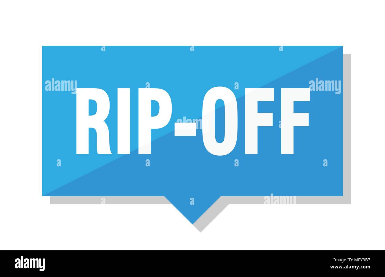 rip-off blue square price tag Stock Vector Image & Art - Alamy