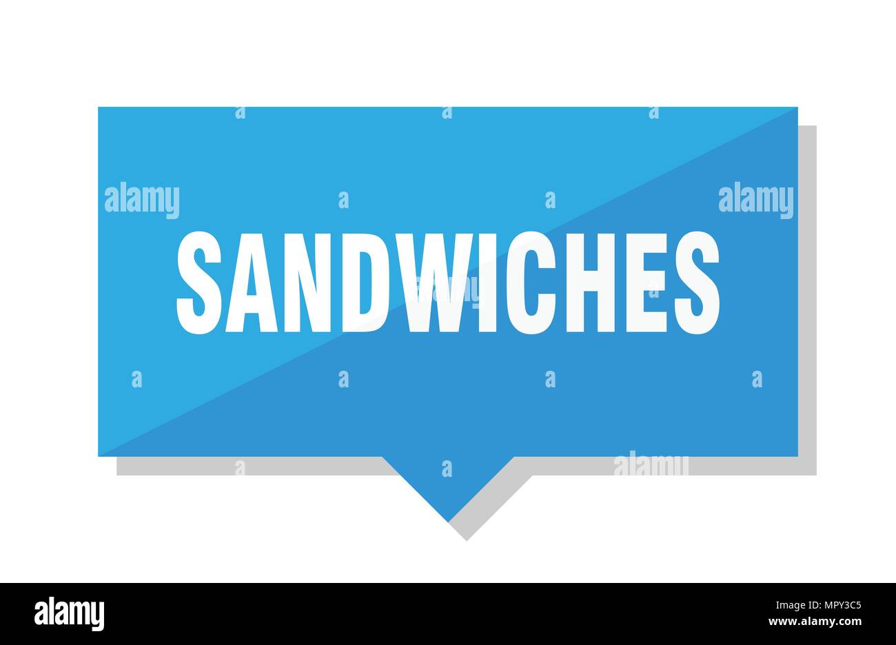 sandwiches blue square price tag Stock Vector Image & Art - Alamy