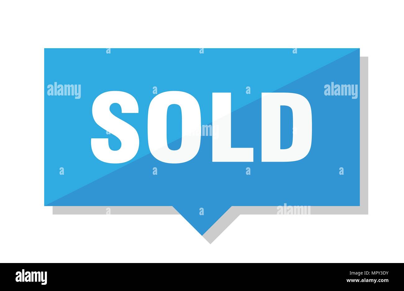 sold blue square price tag Stock Vector Image & Art - Alamy