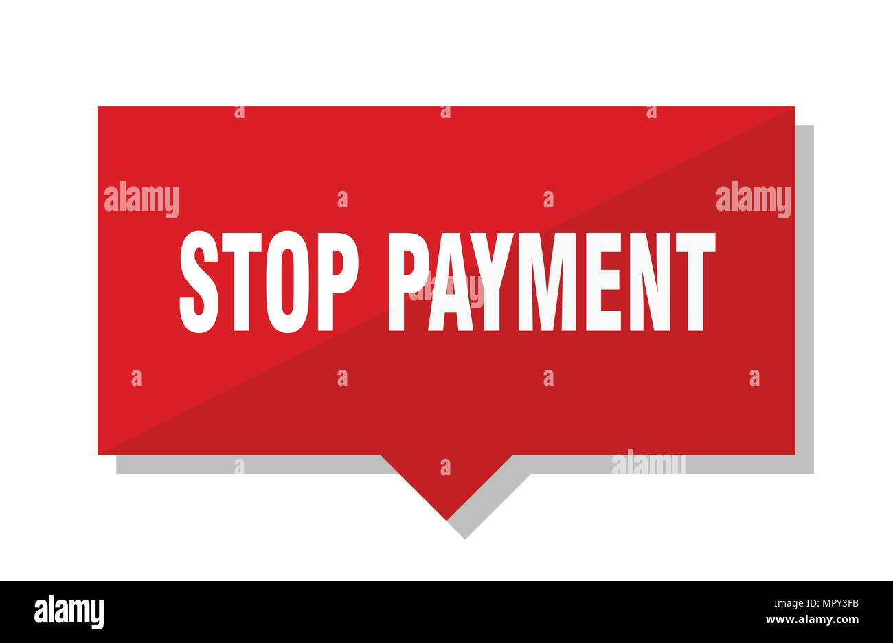 stop payment red square price tag Stock Vector Image & Art - Alamy