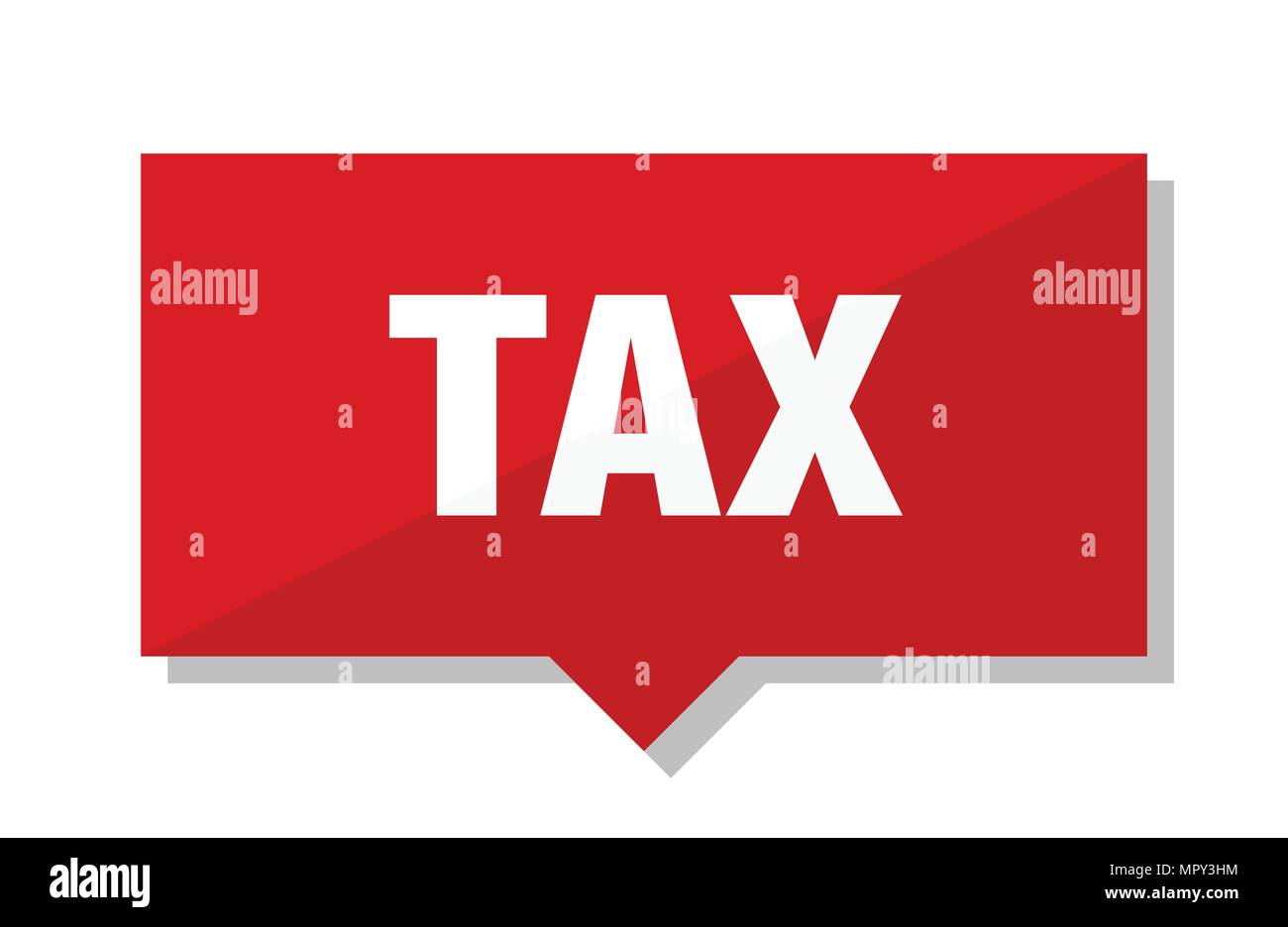 tax red square price tag Stock Vector Image & Art - Alamy