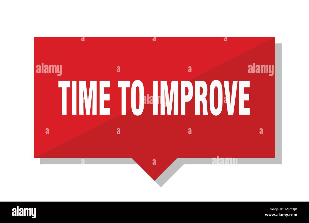 time to improve red square price tag Stock Vector Image & Art - Alamy
