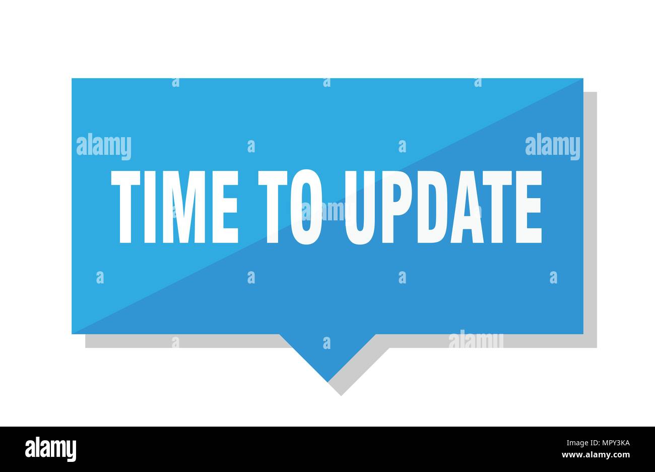 time to update blue square price tag Stock Vector Image & Art - Alamy