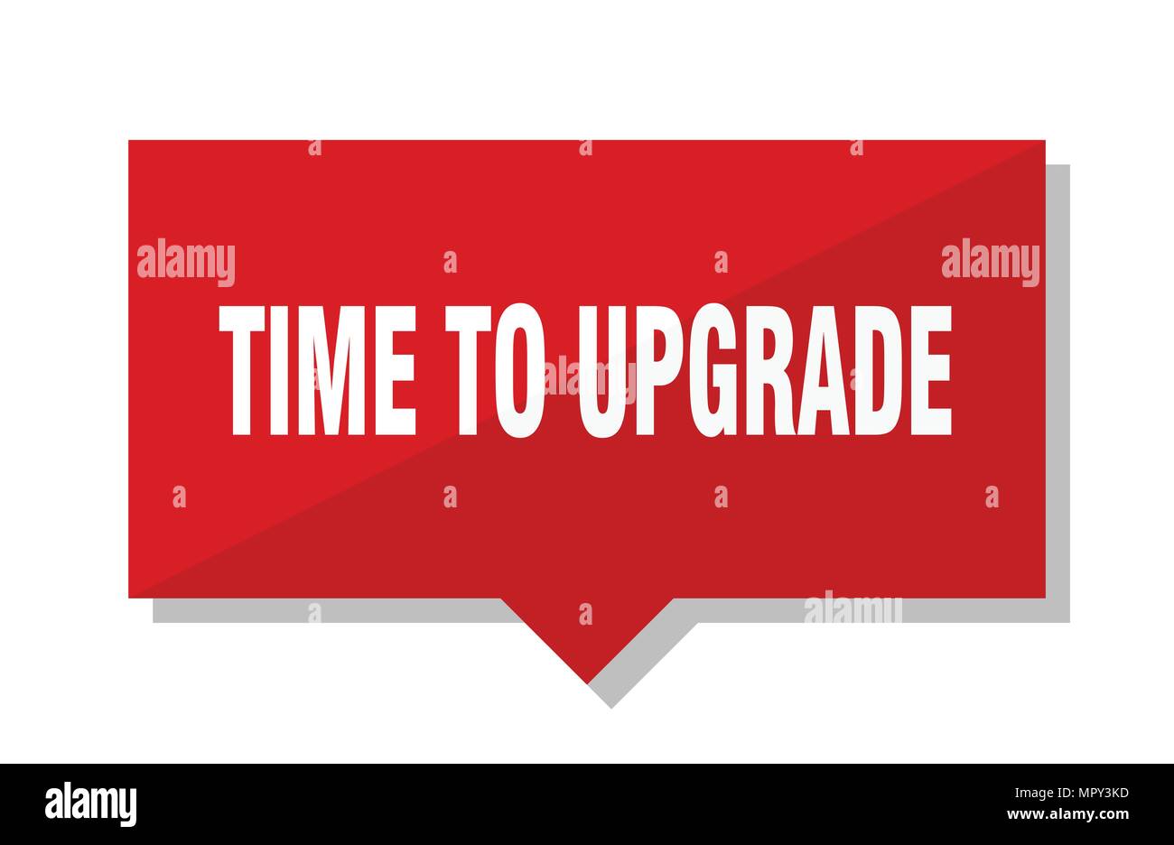 time to upgrade red square price tag Stock Vector Image & Art - Alamy