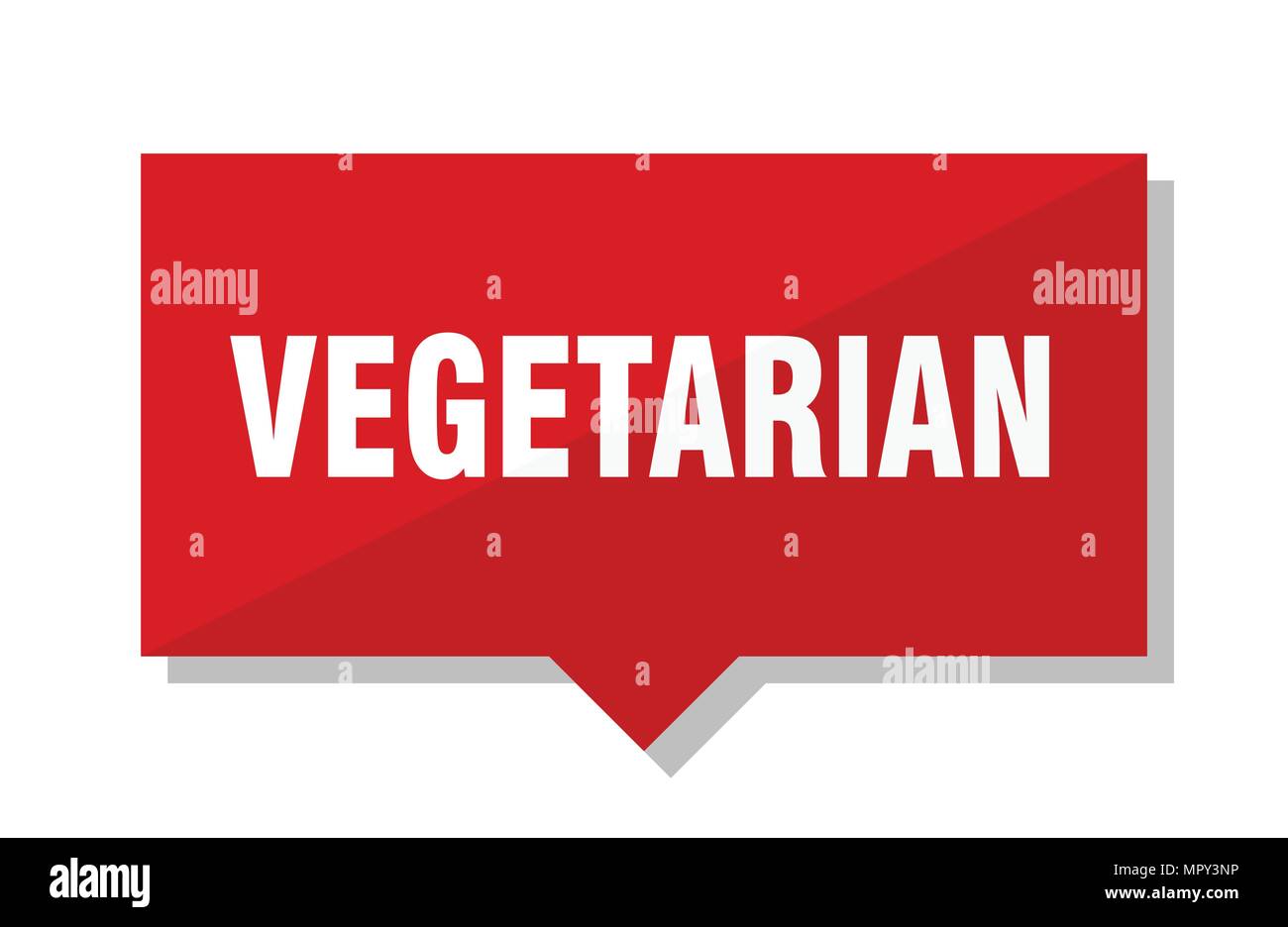 vegetarian red square price tag Stock Vector Image & Art - Alamy