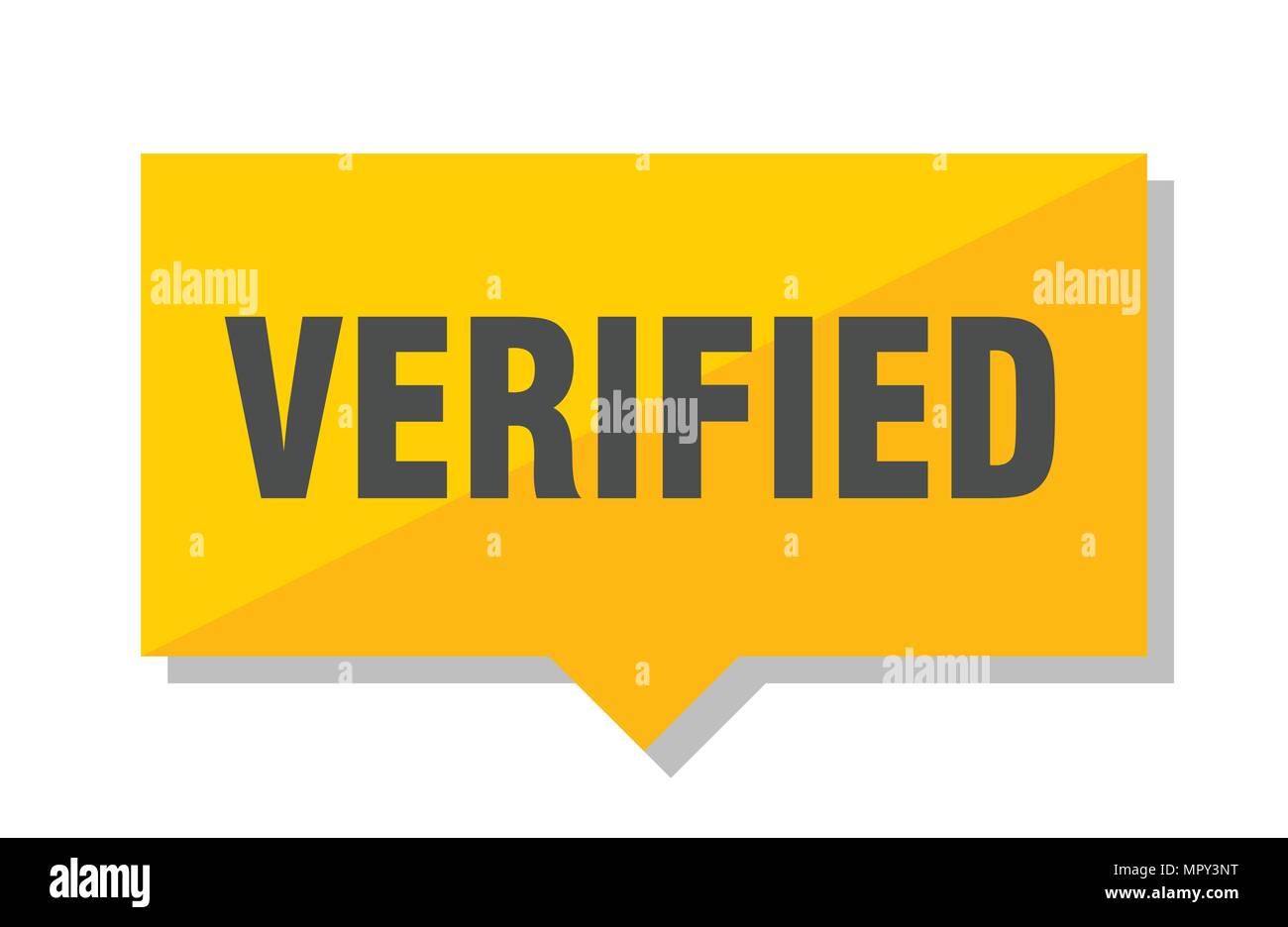 verified yellow square price tag Stock Vector Image & Art - Alamy