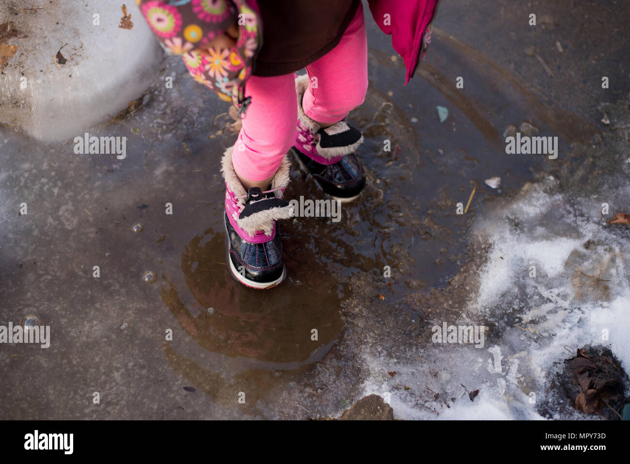 Standing in water puddle hi-res stock photography and images - Alamy
