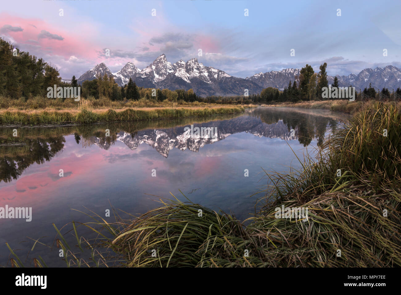 Scenic view of Lake against sky at Grand Teton National Park during ...