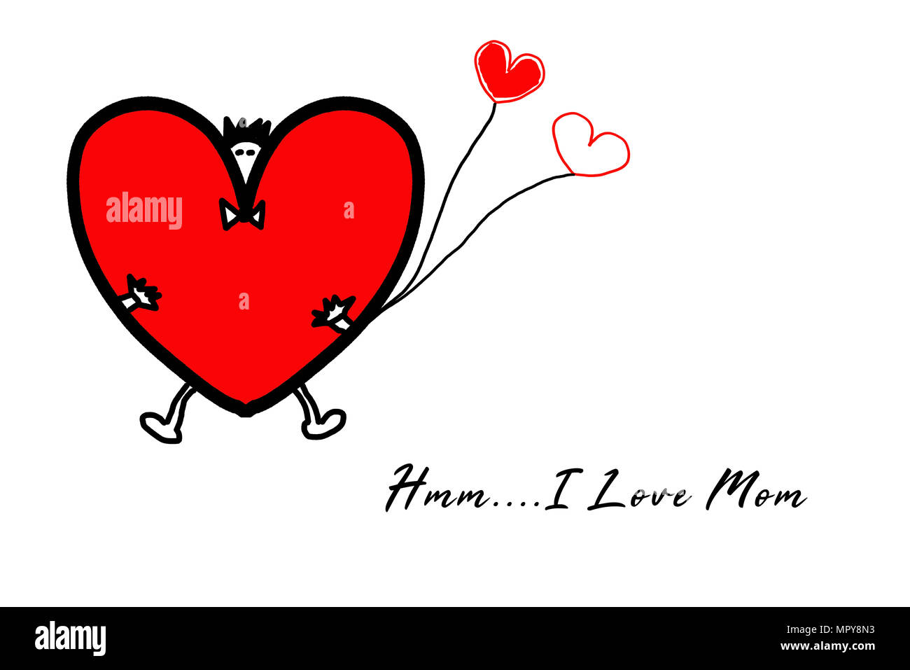 Text love mom written Cut Out Stock Images & Pictures - Alamy