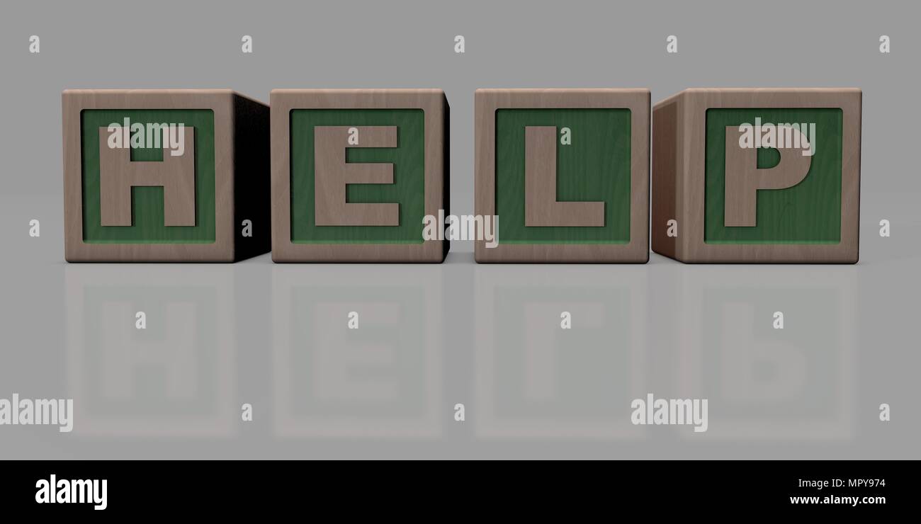 Toy blocks help spell hi-res stock photography and images - Alamy