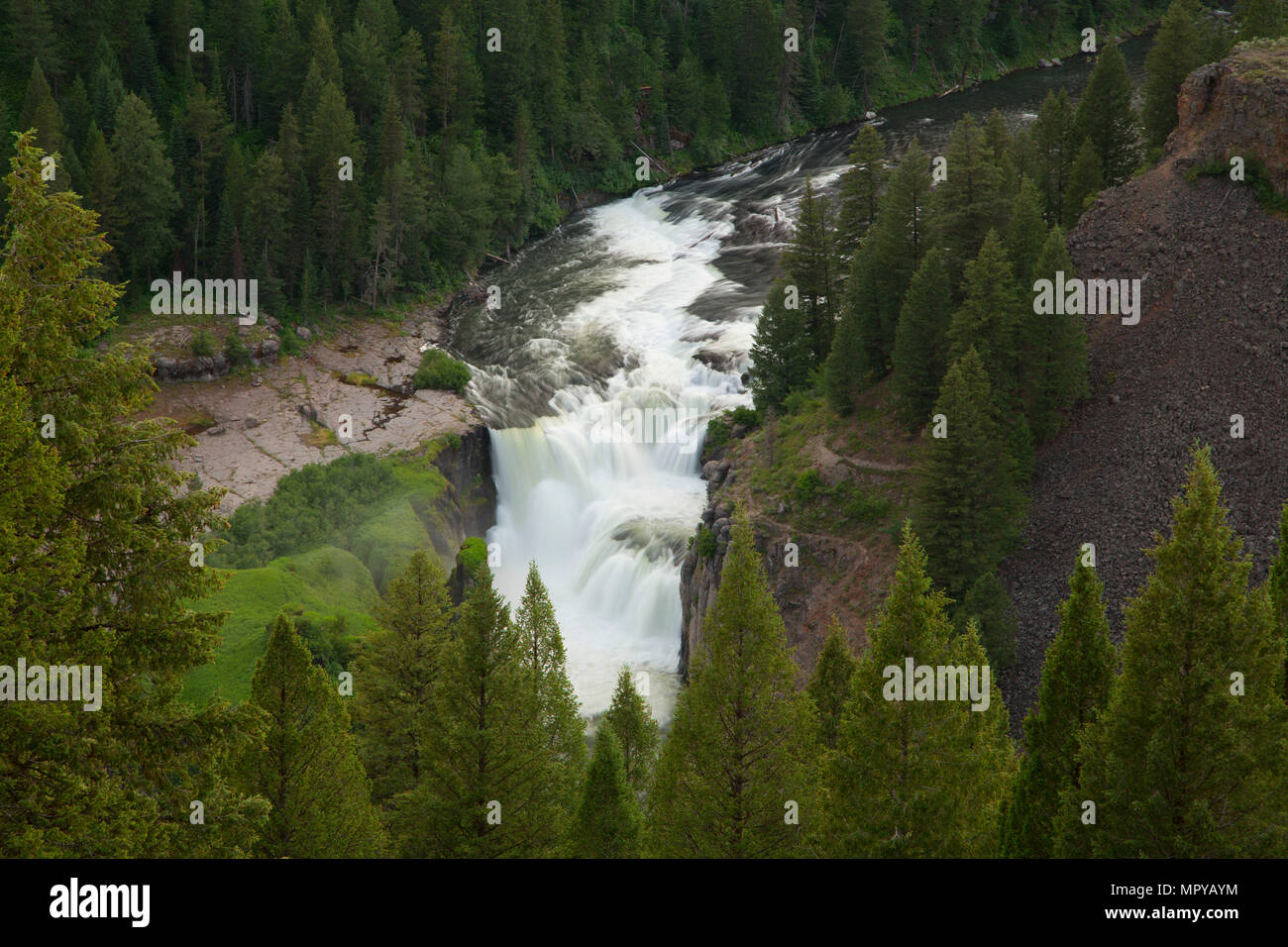 Lower Mesa Falls, Mesa Falls Scenic Byway, Targhee National Forest ...