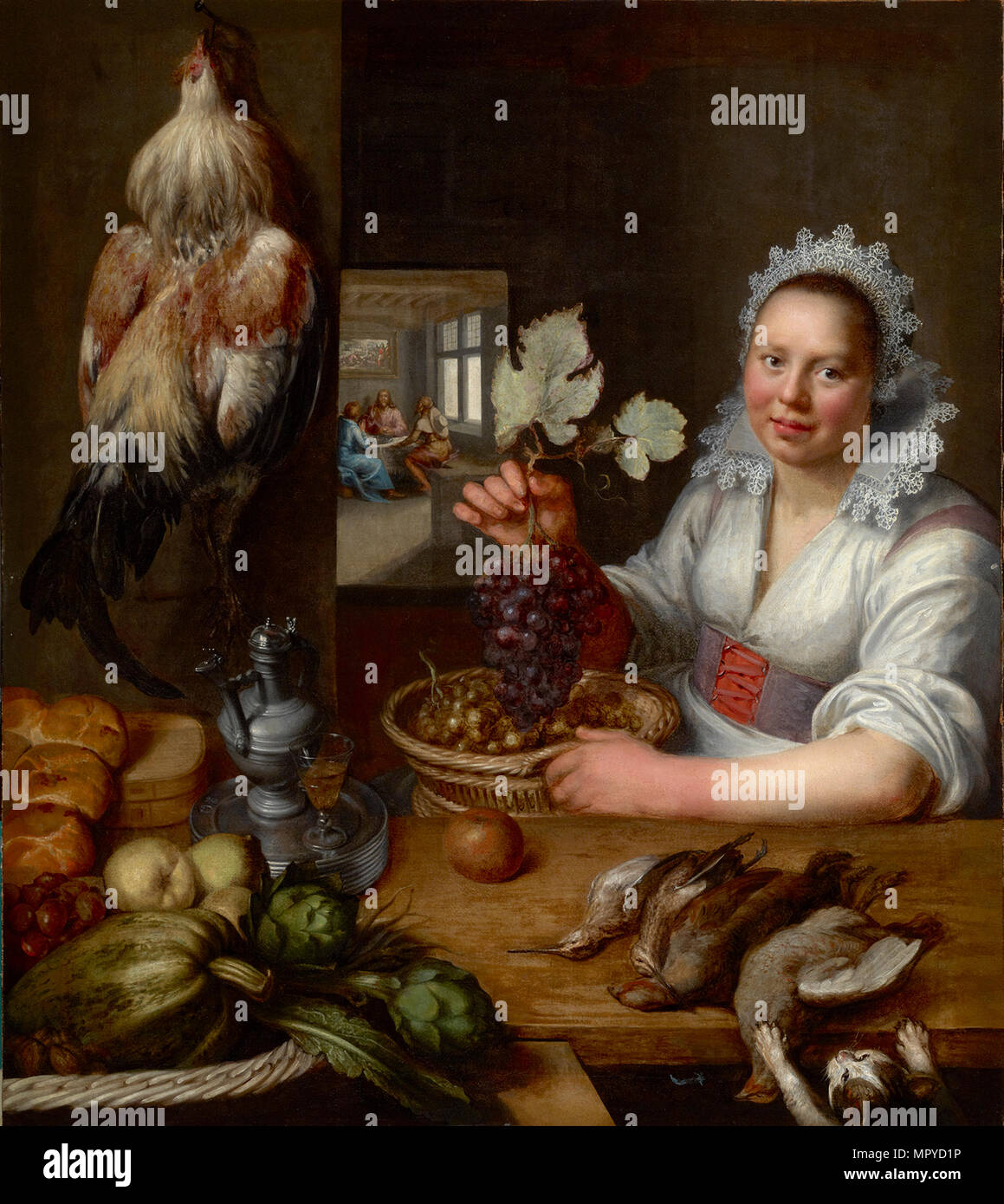 Kitchen scene with Christ at Emmaus, Between 1615 and 1620 Stock Photo ...