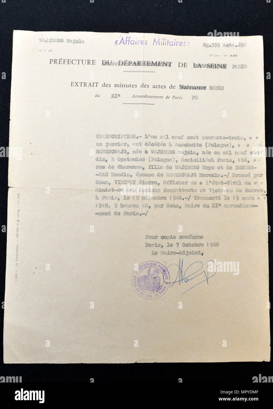 Charlotte Adelman received this document from officials at the ...