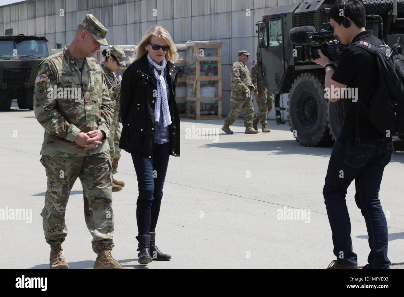 ABC News cameraman films the brigade commander assigned to 35th Air ...