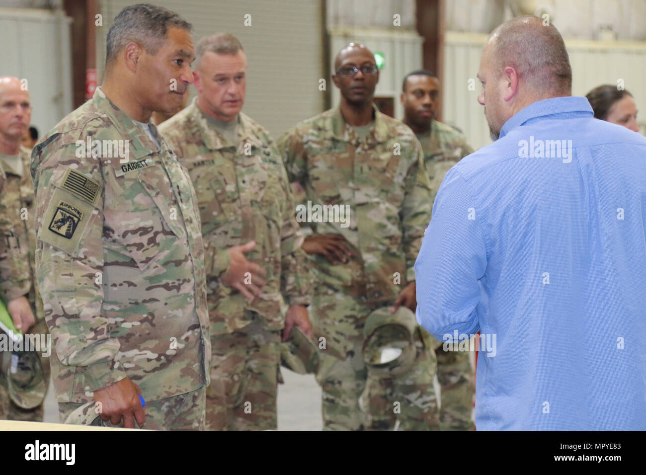Lt. Gen. Michael Garrett, commanding general of U.S. Army Central, asks ...