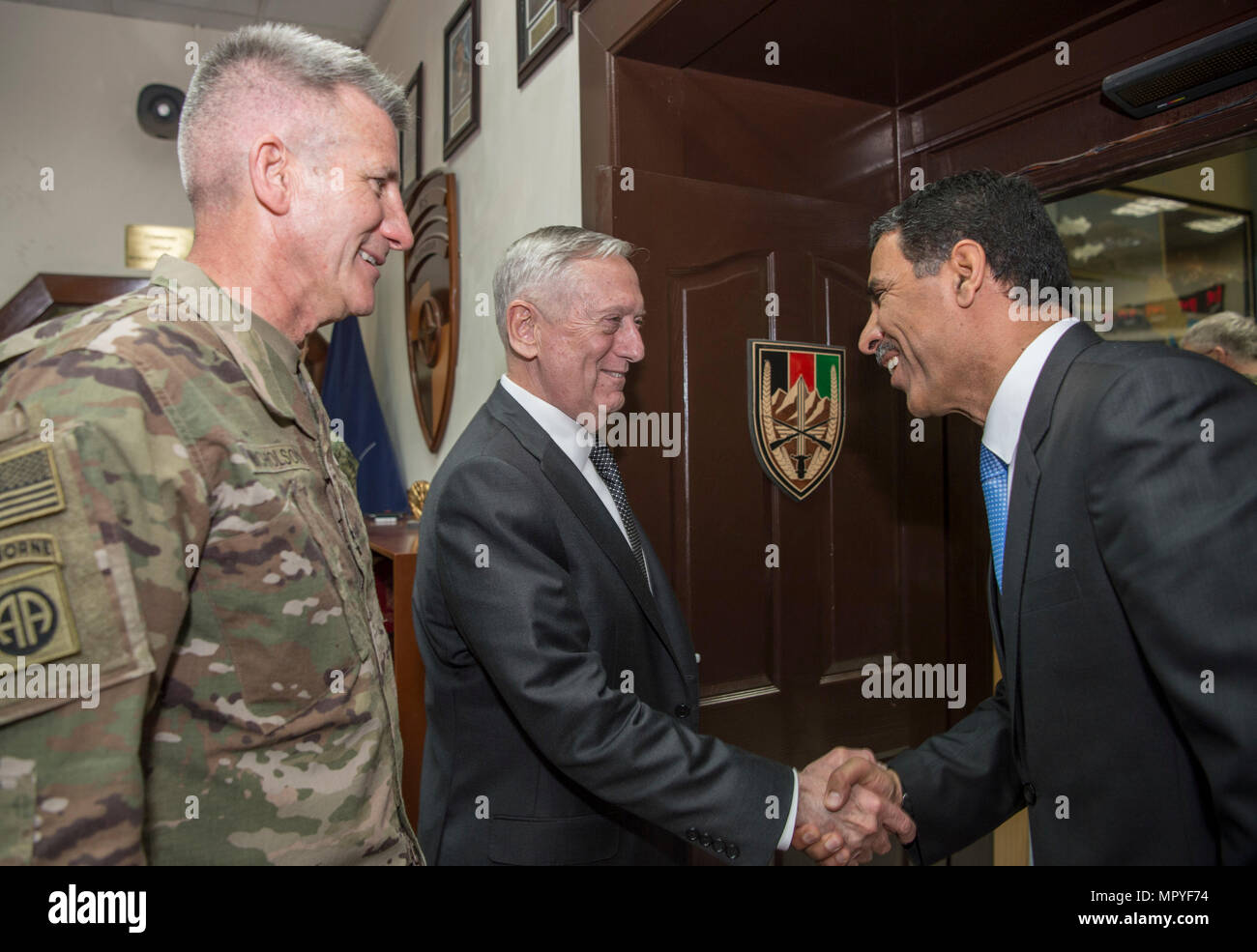 Secretary of Defense Jim Mattis and U.S. Army Gen. John Nicholson ...