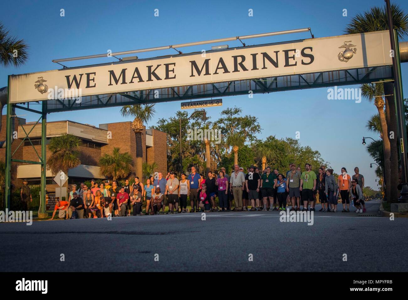 Parris island marine sign hi-res stock photography and images - Alamy