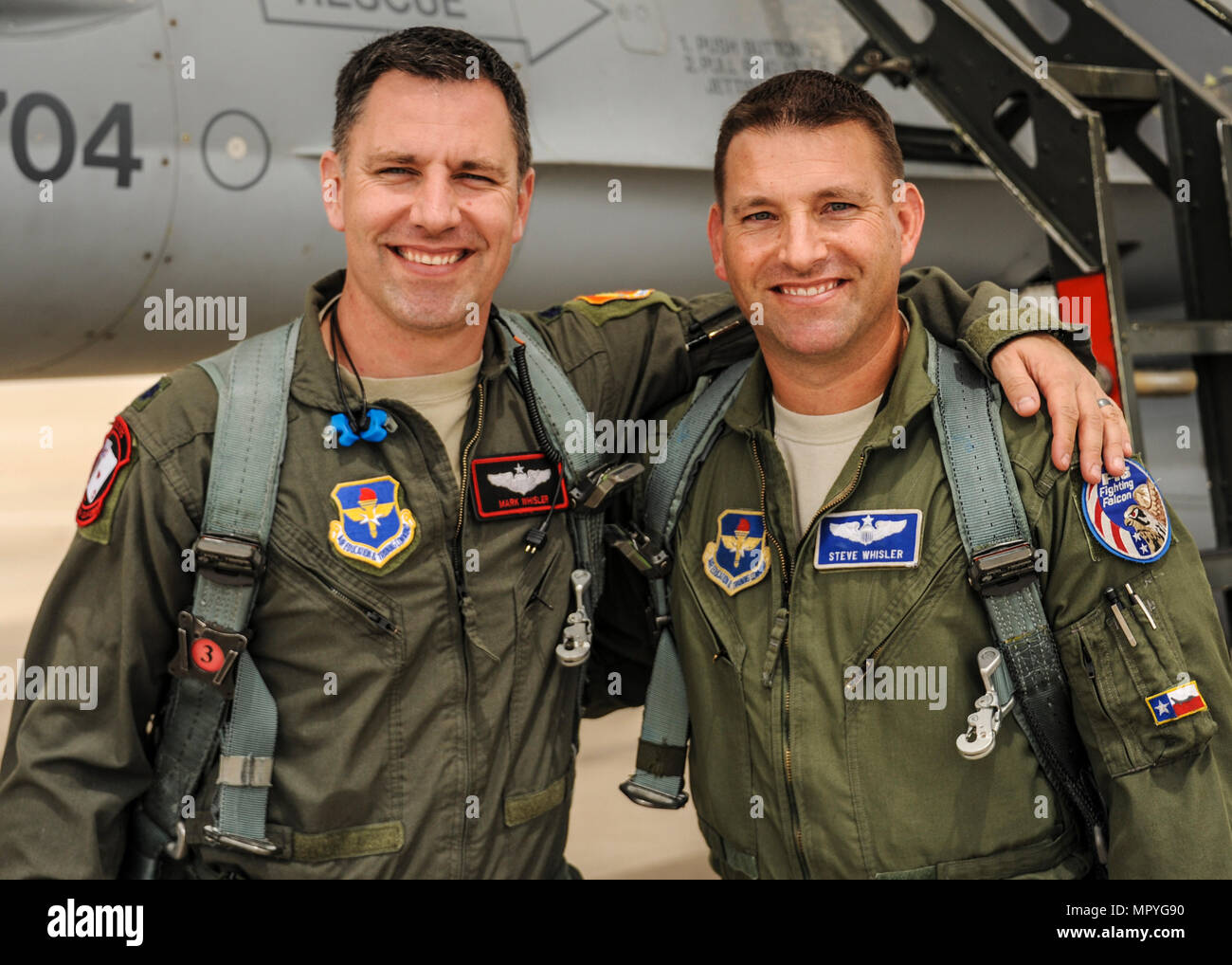 The Whisler brothers, Lt. Col. Mark Whisler, 21st Fighter Squadron ...