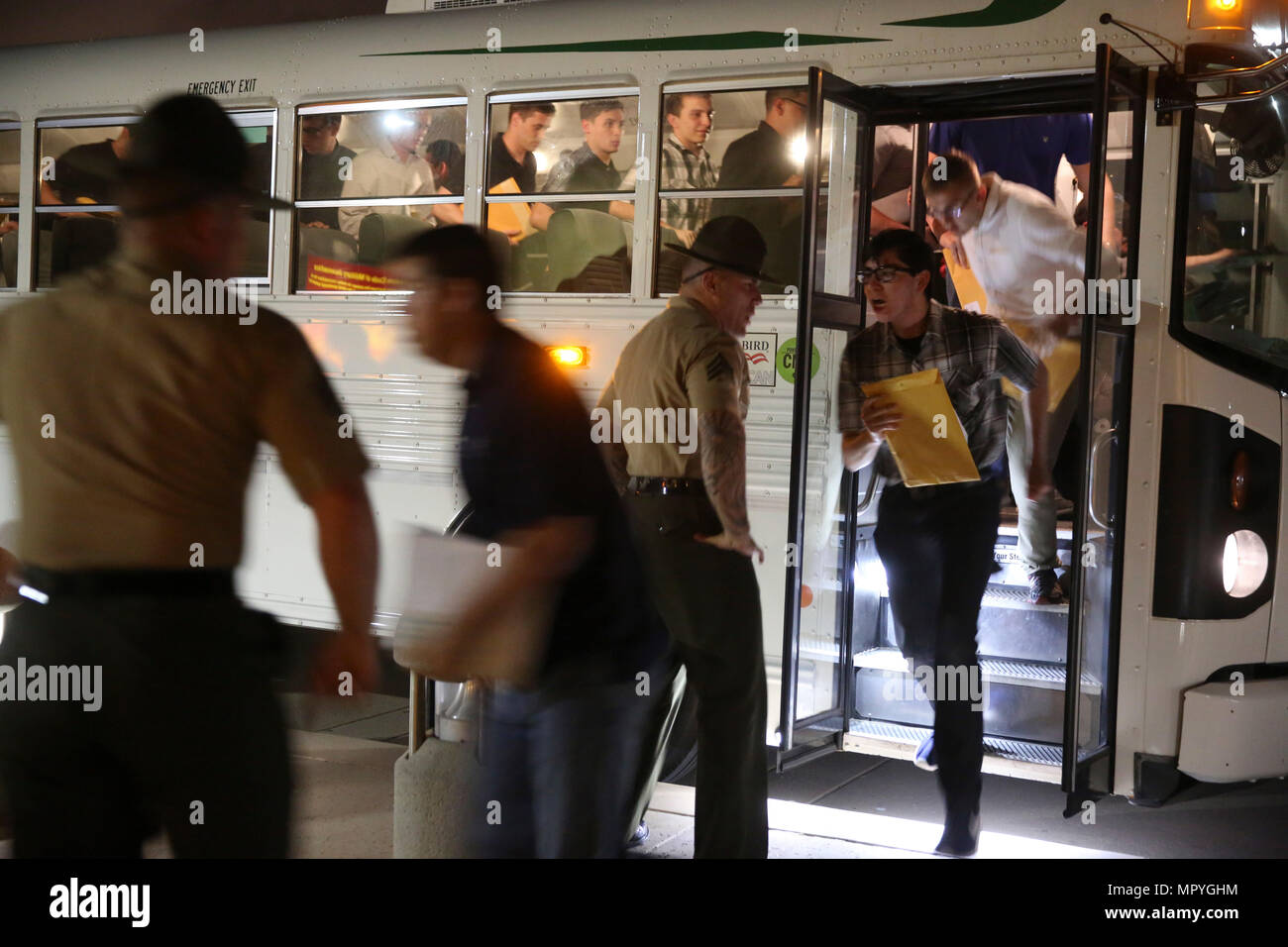 New recruits of Mike Company, 3rd Recruit Training Battalion, are ...