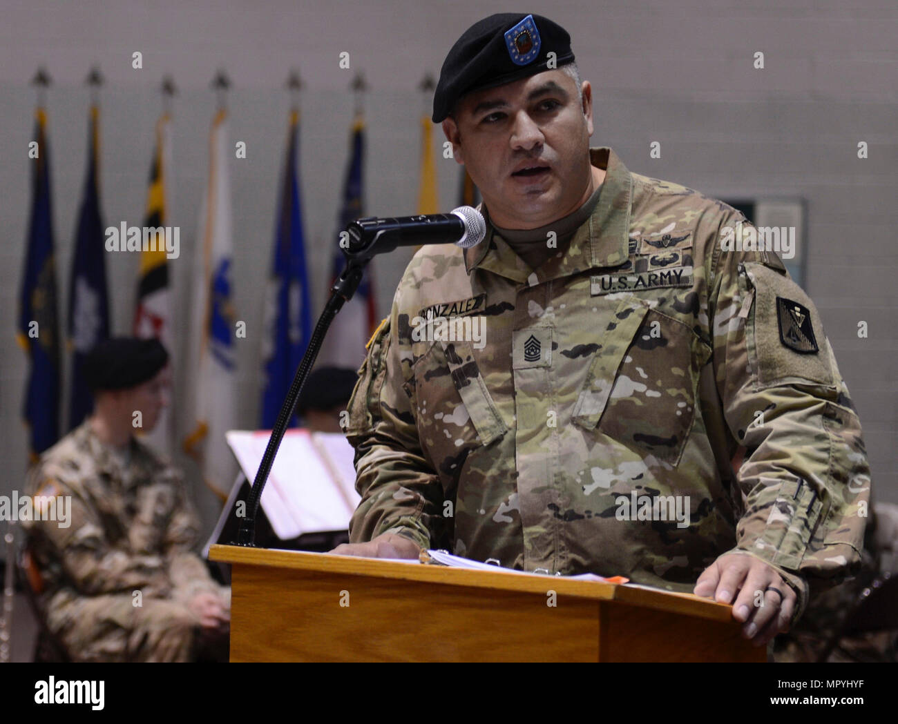 U.S. Army Command Sgt. Maj. Gerado Gonzalez, 128th Aviation Brigade ...