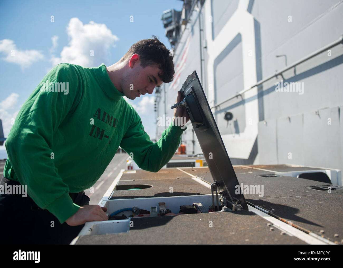 CHINA SEA (April 12, 2017) Aviation Support Equipment Technician 2nd ...