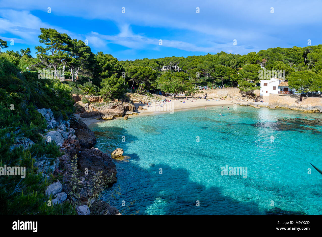 Cala Gat at Ratjada, Mallorca - beautiful beach and coast Stock Photo ...