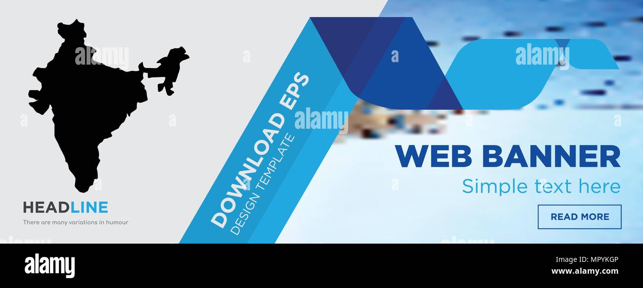india concept horizontal webpage banner template design on abstract ...
