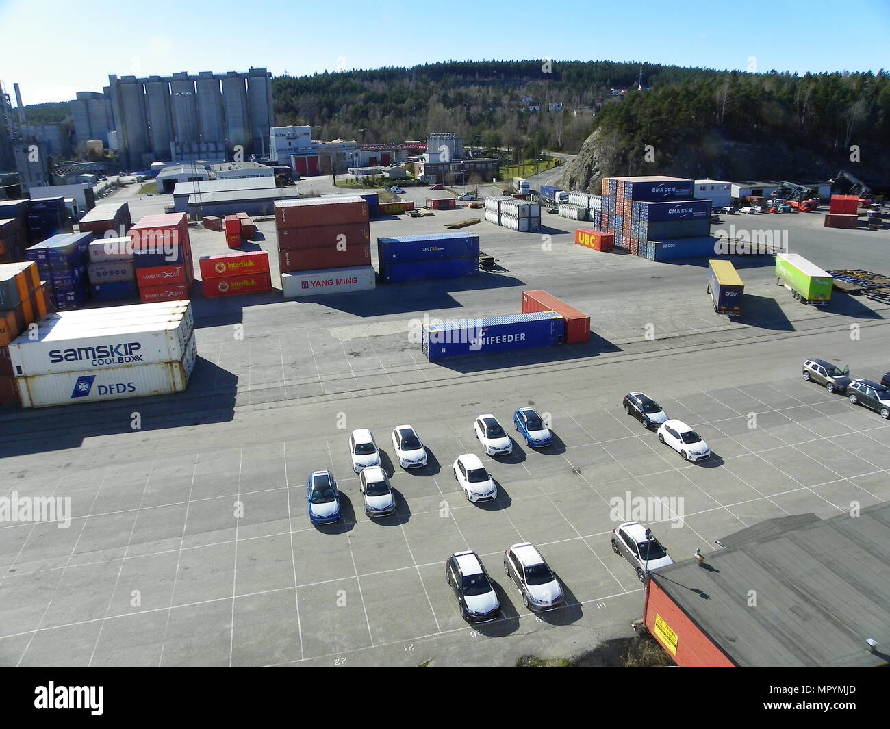 Port of Brevik, Norway Stock Photo - Alamy