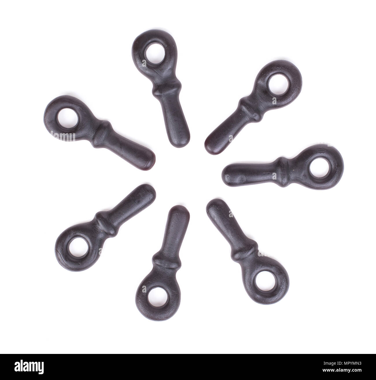 Typicaly dutch candy called 'Dropsleutel' (candy key) - Isolated Stock ...