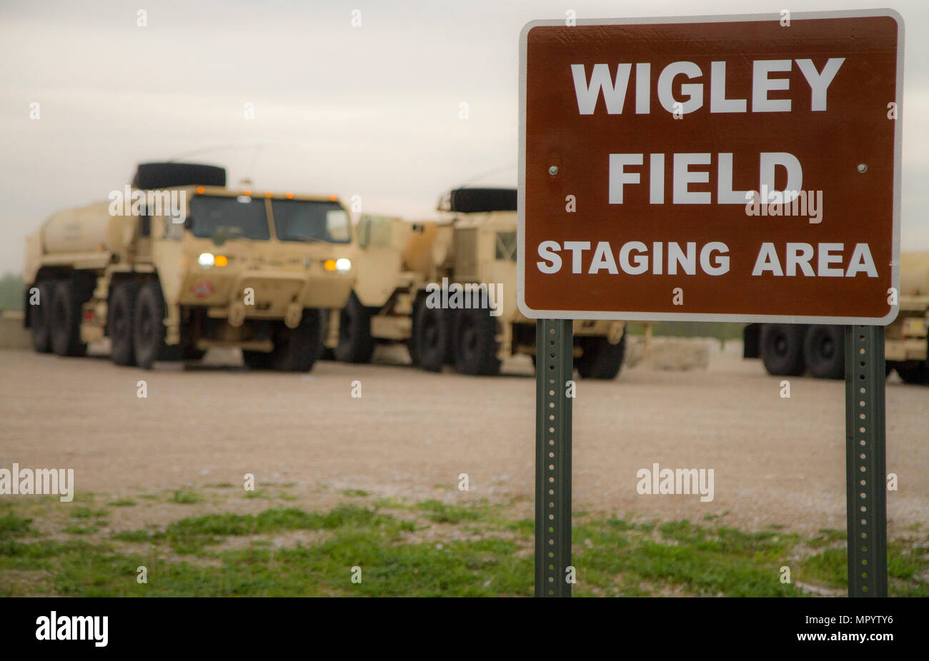 The Wigley Field Staging Area sign was unveiled at Camp Atterbury ...