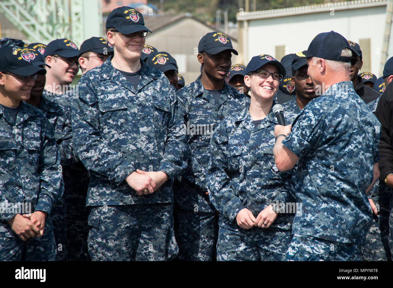 SASEBO, Japan (April 12, 2017) Vice Adm. Tom Rowden, commander, Naval ...