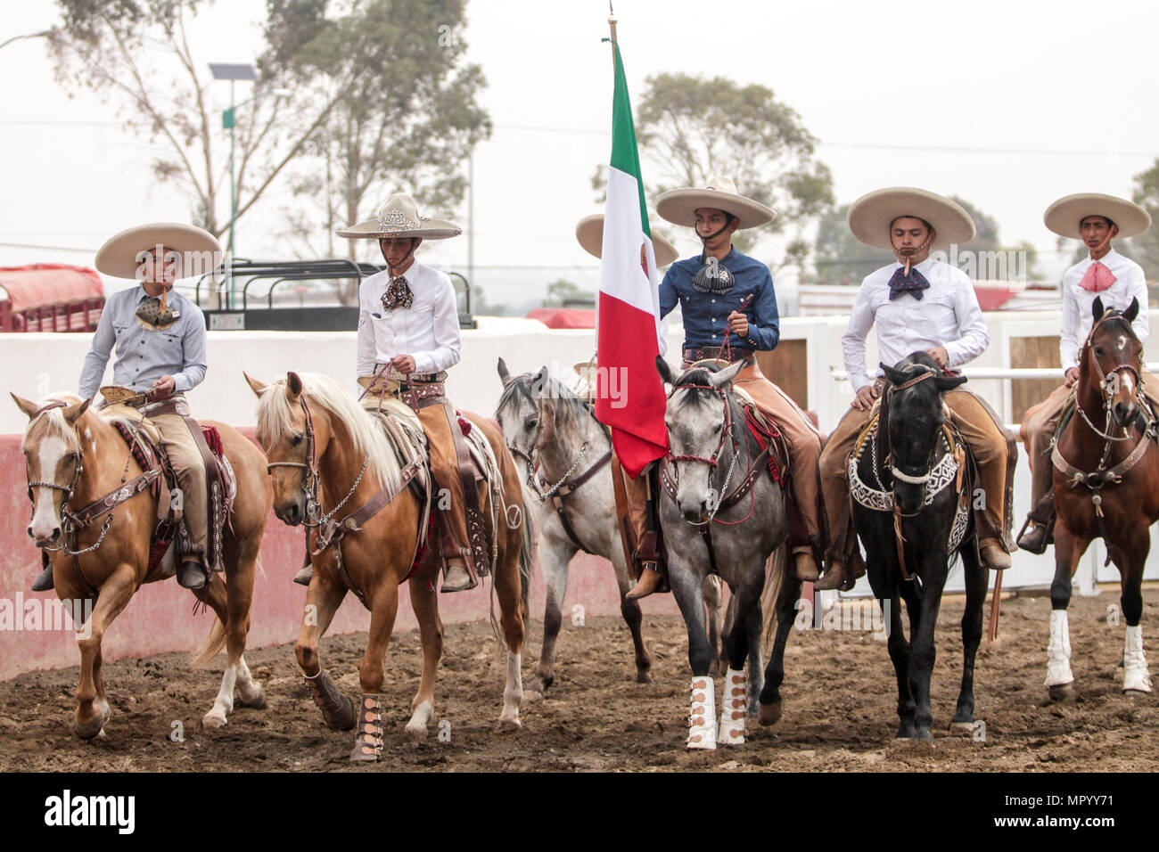 Apizaco, Mexico - April 28.2018. charreria is a competitive event ...
