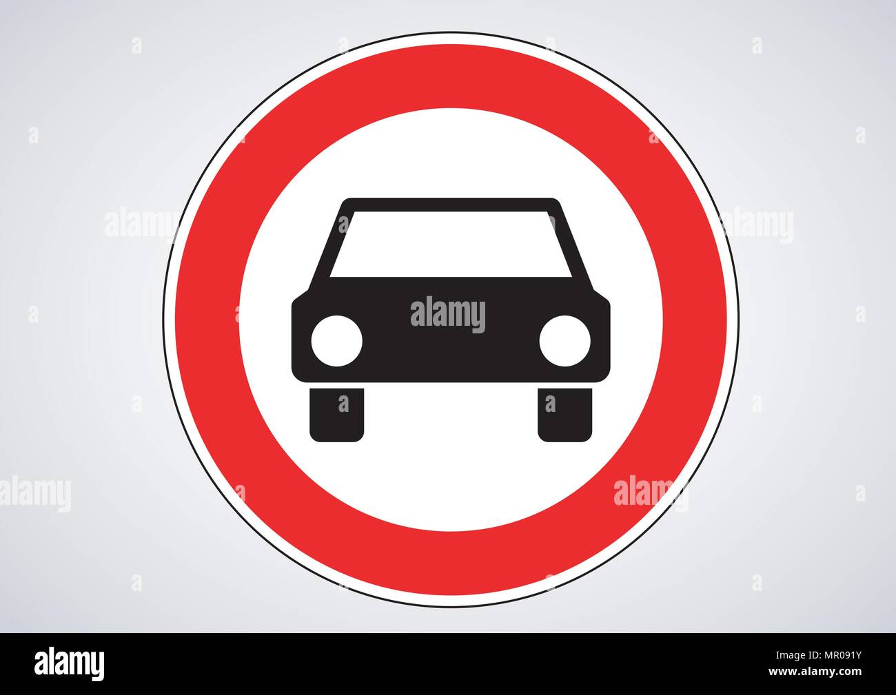 vector design of car prohibited traffic sign Stock Vector Image & Art ...