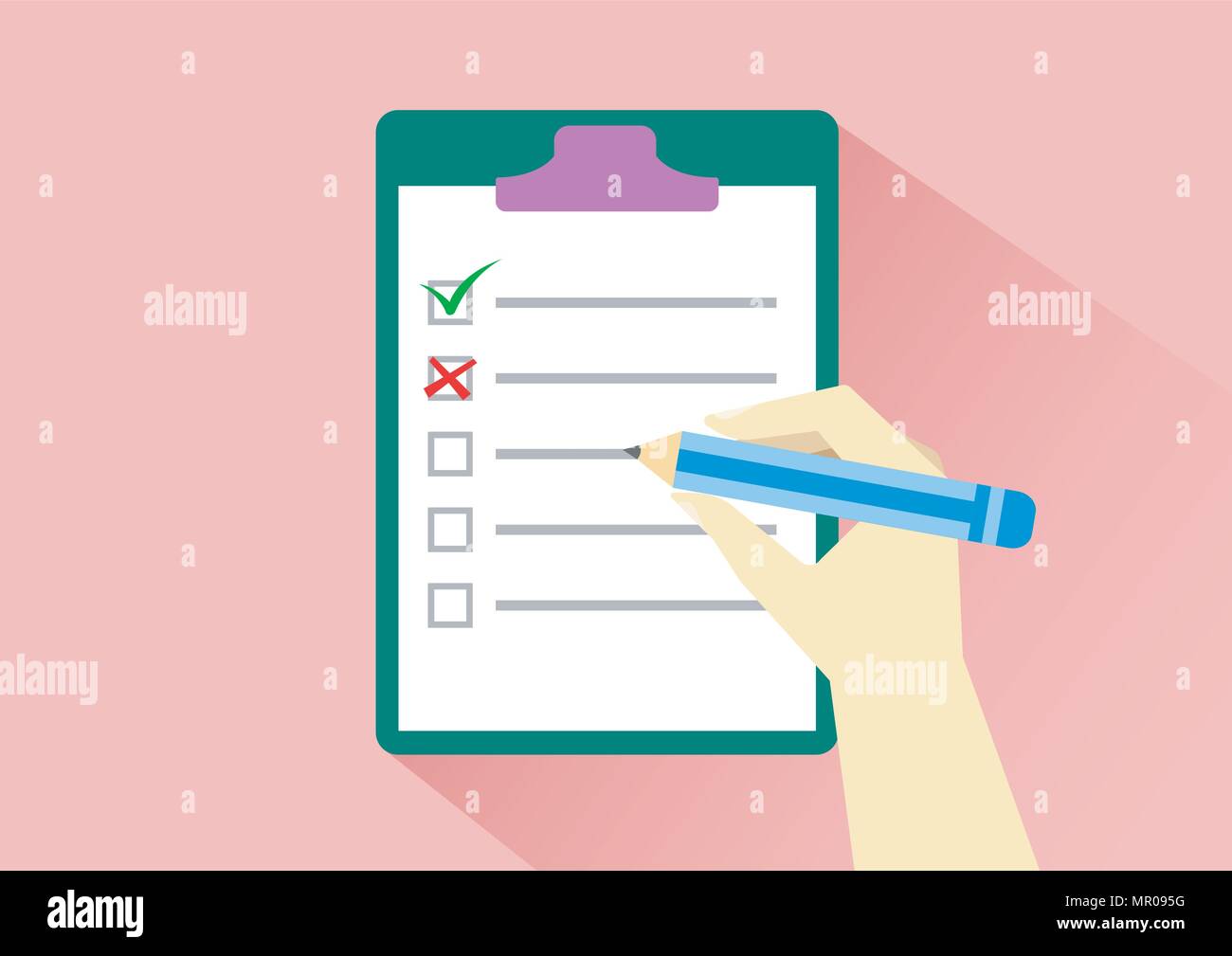 Check list vector vectors hi-res stock photography and images - Alamy