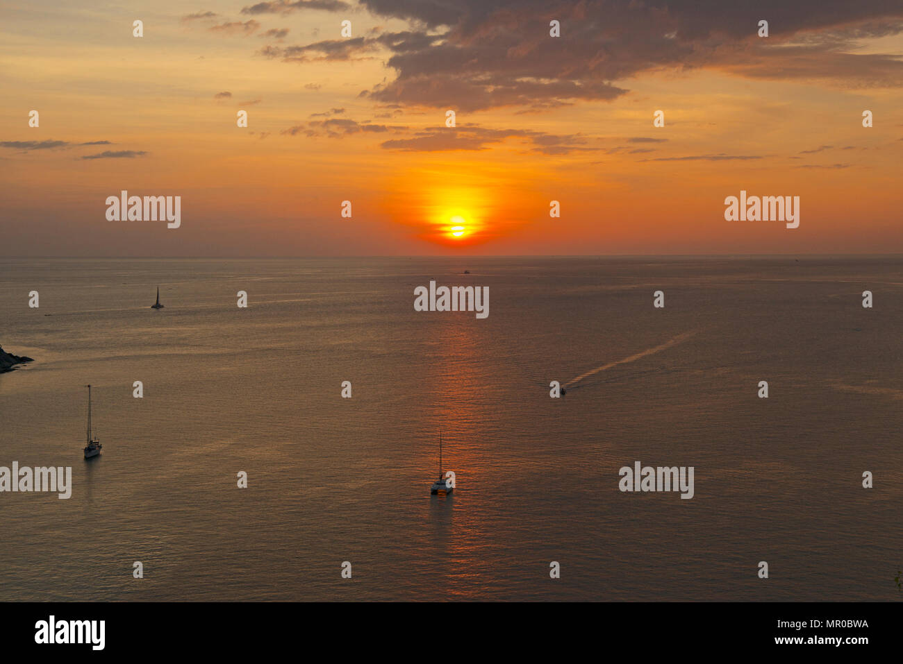 Sunset from Windmill viewpoint Phuket Thailand Stock Photo - Alamy