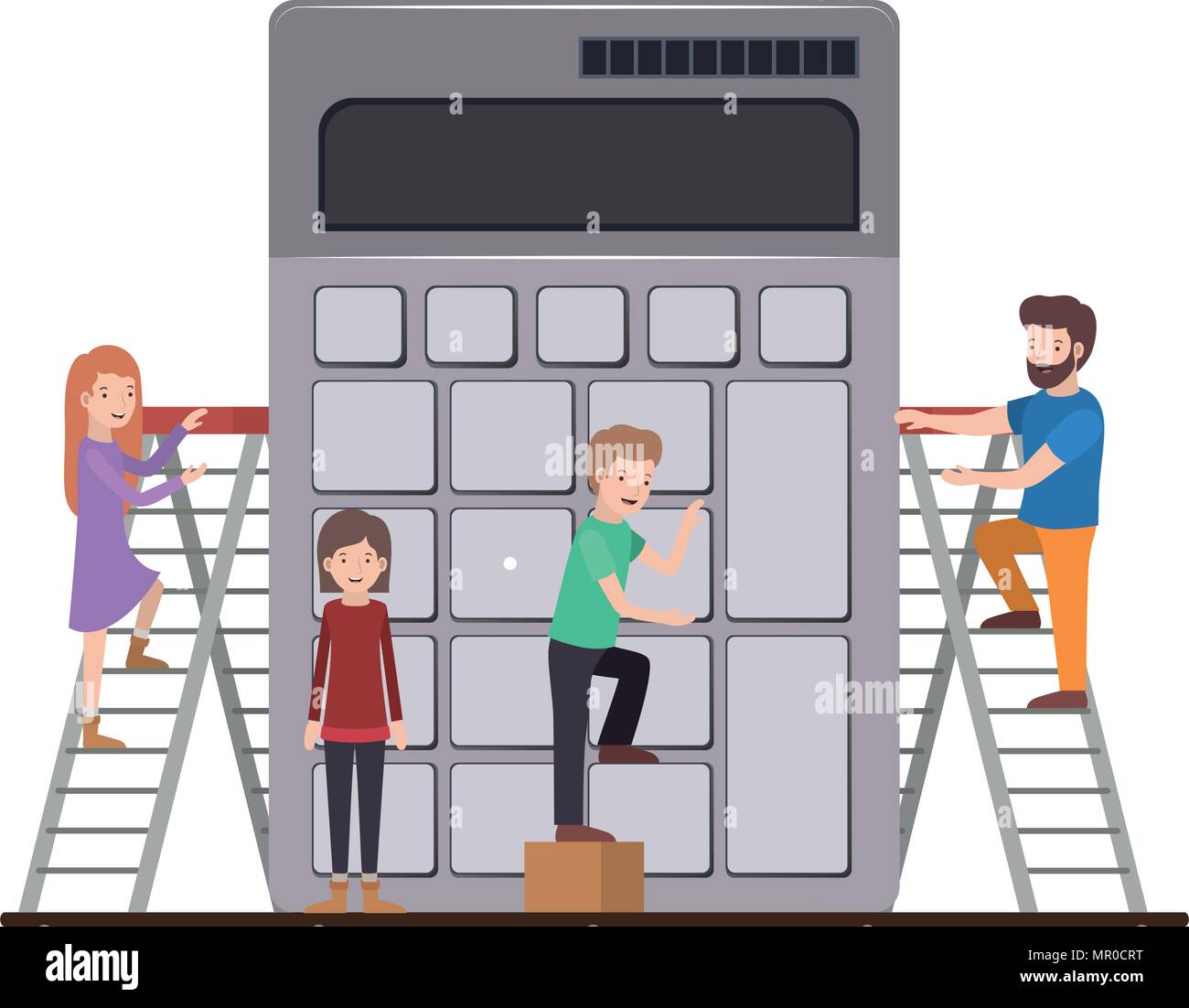 Math teamwork Stock Vector Images - Alamy