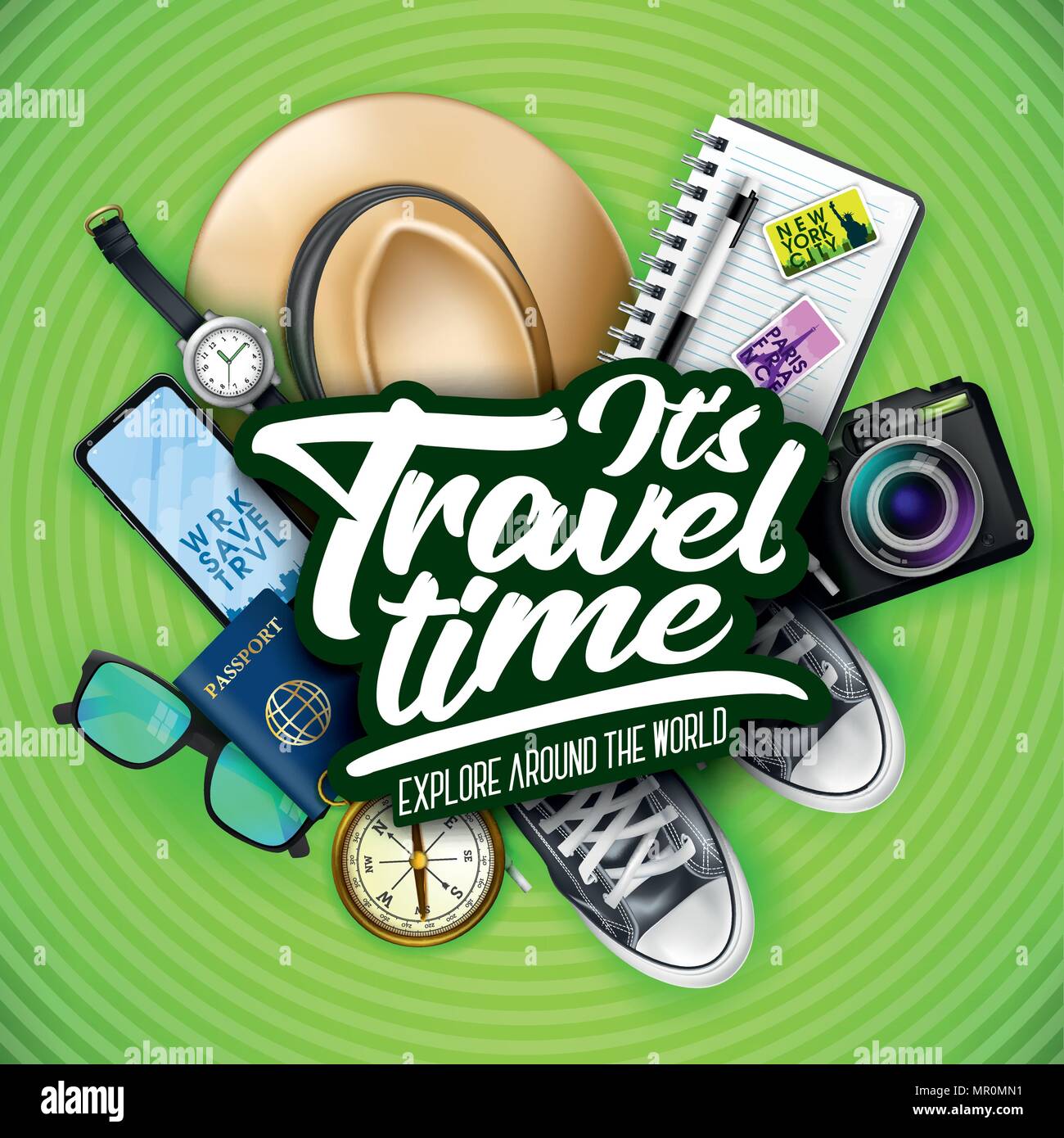 Visit watch Stock Vector Images - Alamy