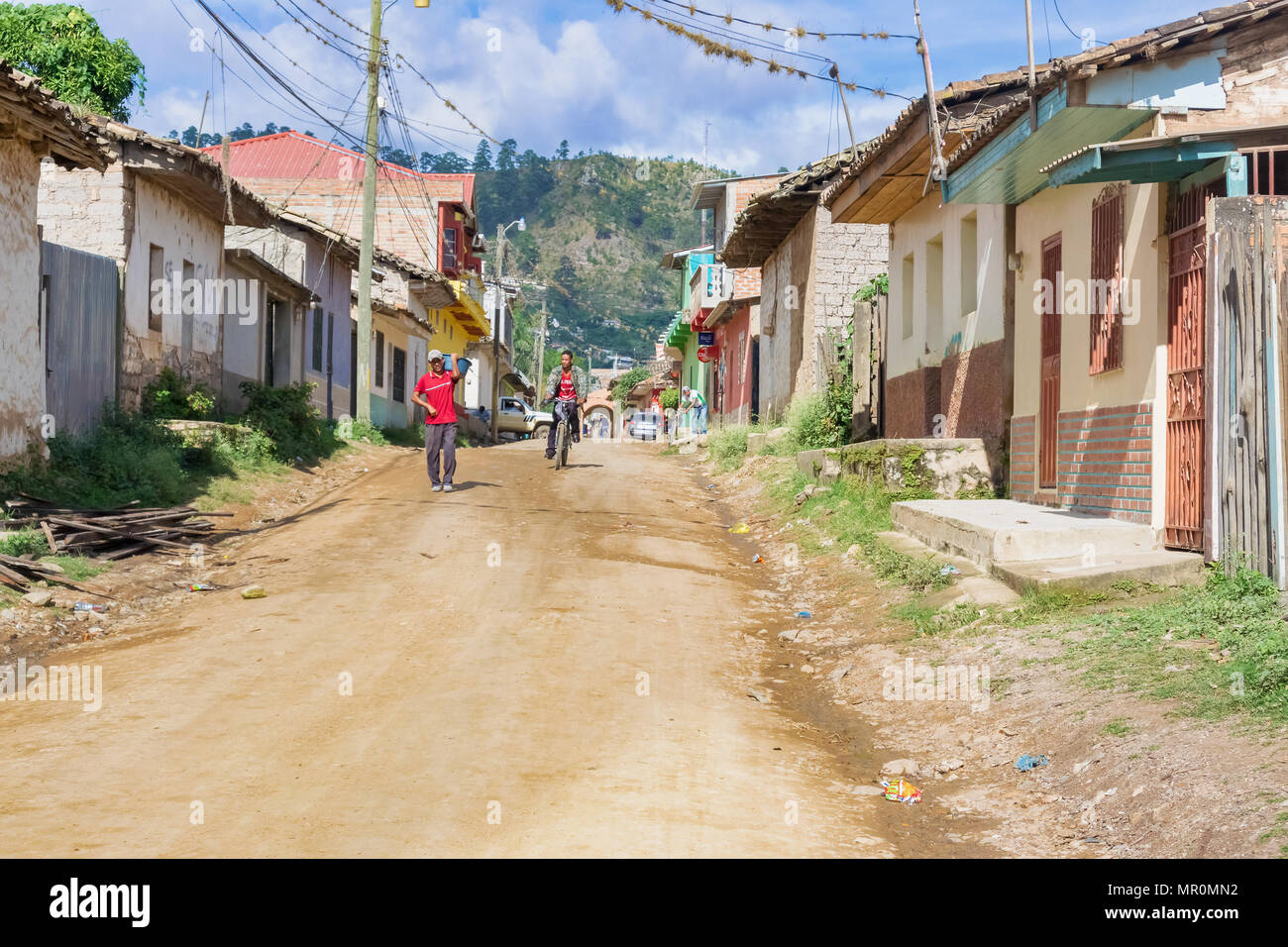Talanga, Honduras - November 27, 2016: People on the street of Talanga ...