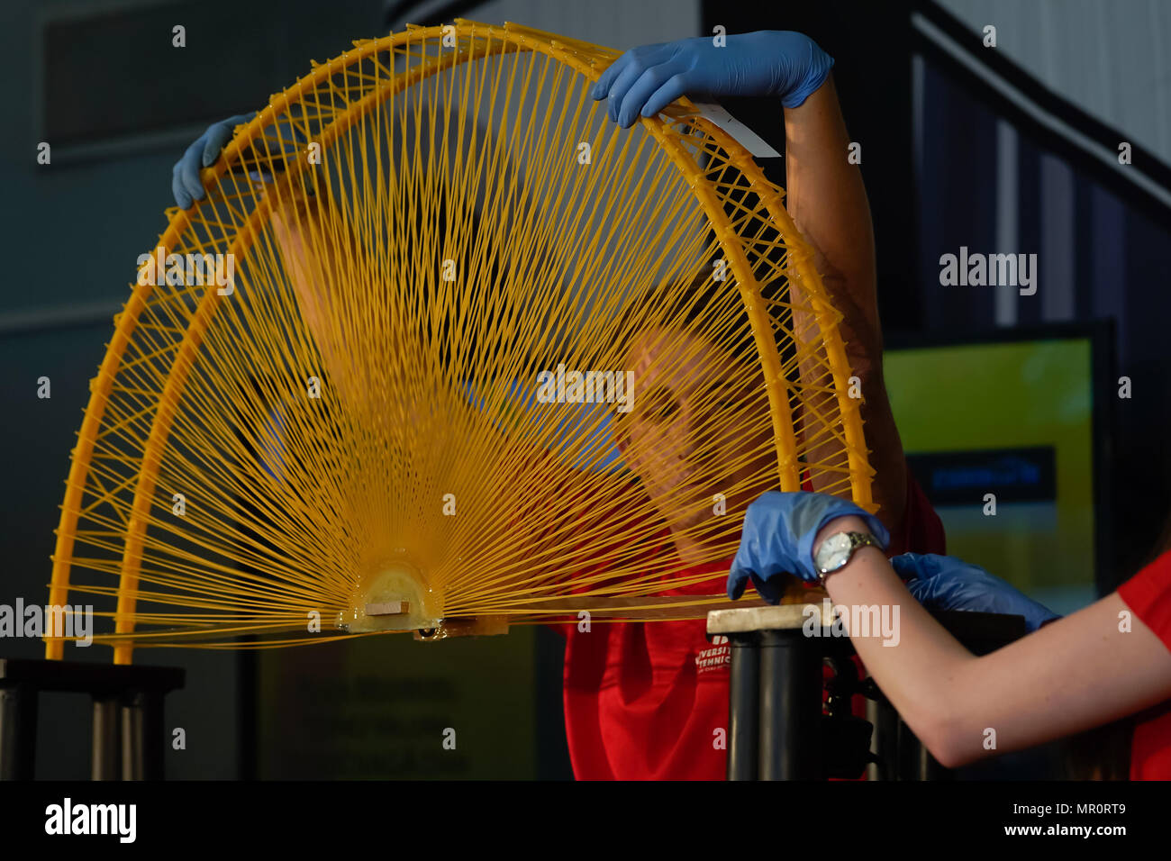 Budapest, Hungary. 24th May, 2018. Students of Technical University of ...
