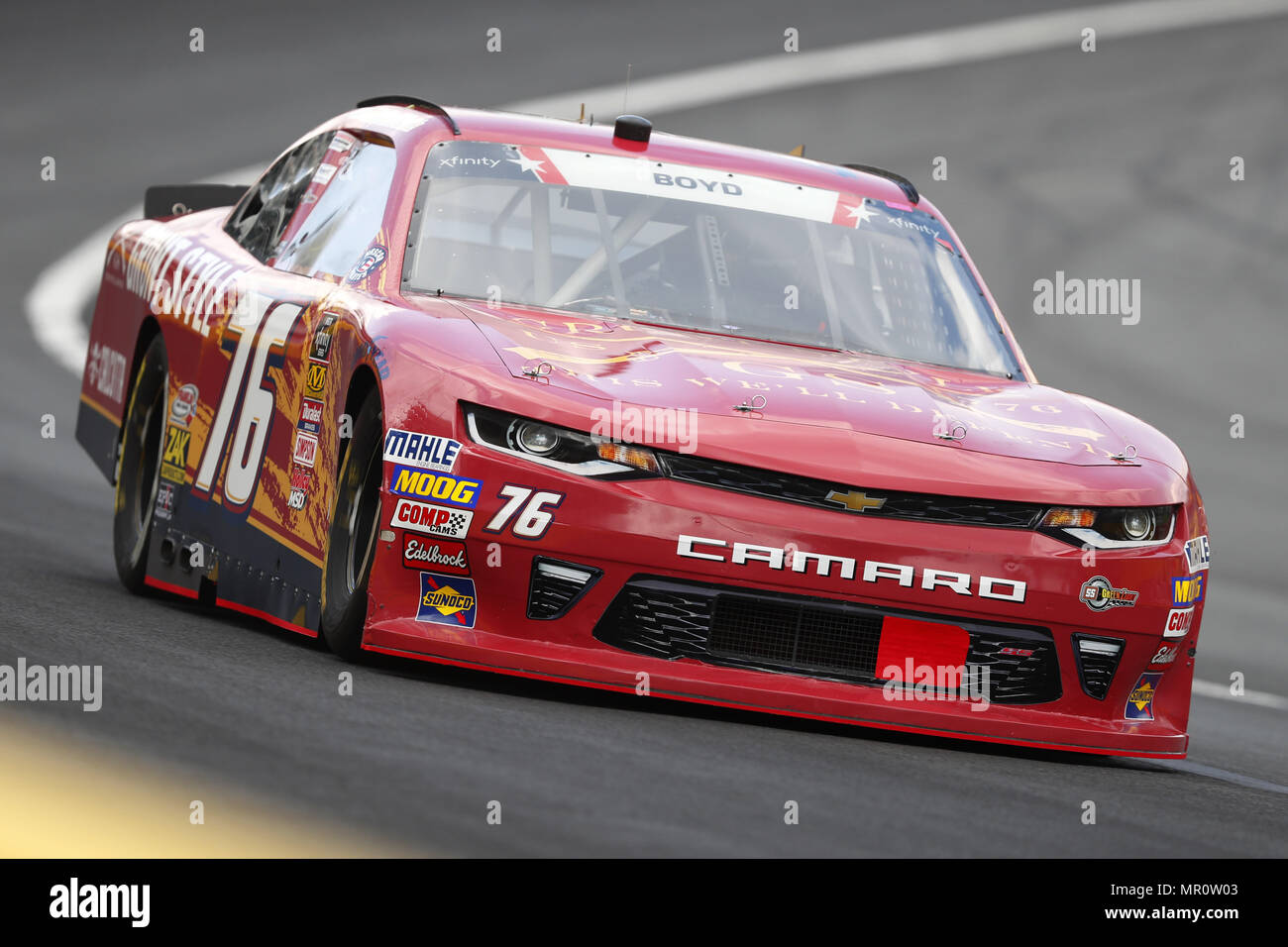 Concord, North Carolina, USA. 24th May, 2018. Spencer Boyd (76) brings ...