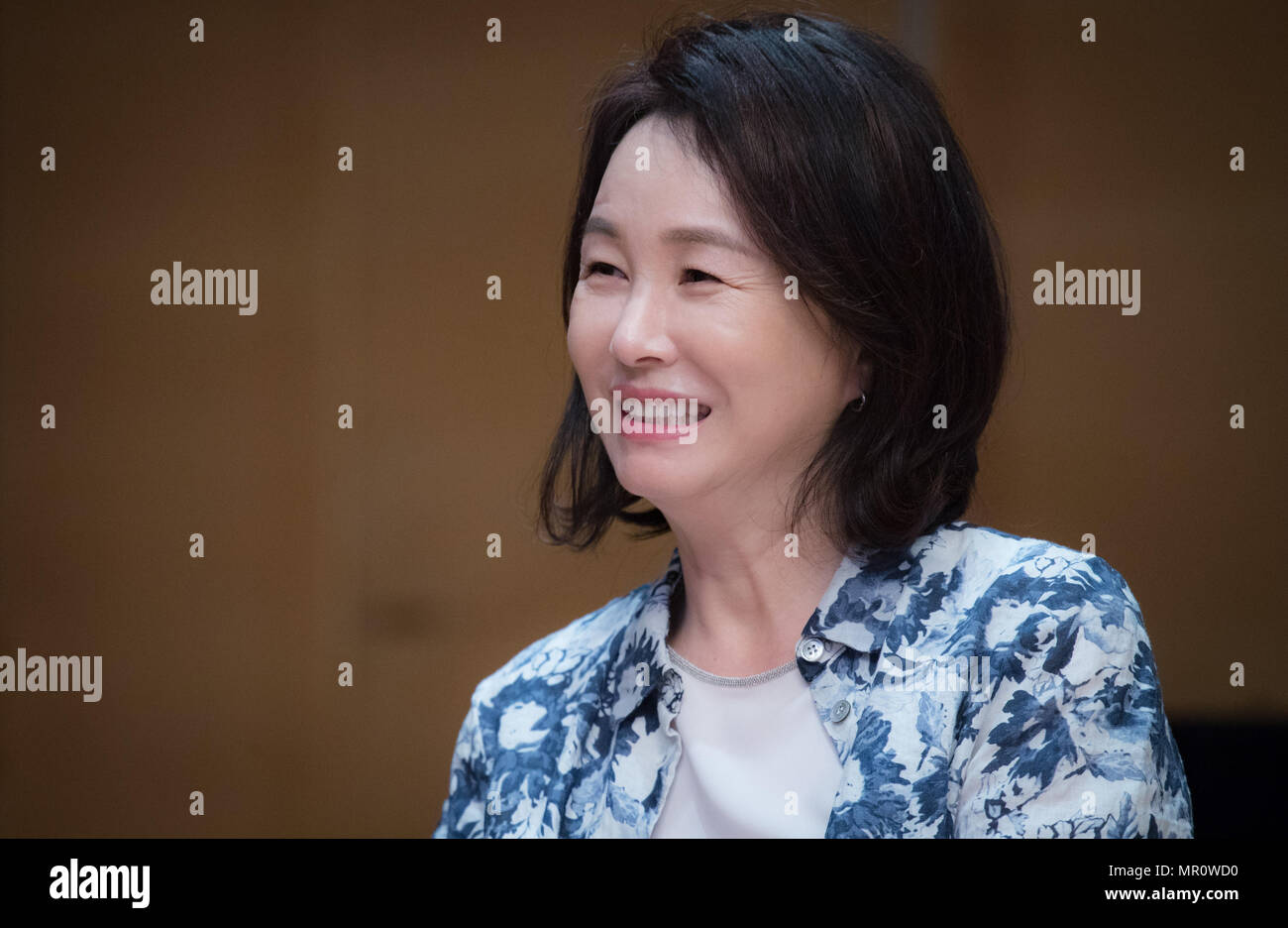 25th May, 2018. S. Korean actress Kim Mi-sook South Korean actress Kim Mi-sook poses for a photo ...