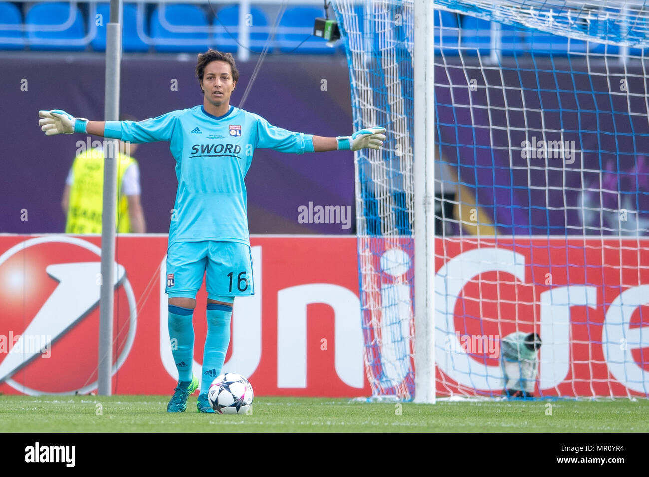 Sarah Bouhaddi of Lyon during the UEFA Women's Champions League Final ...