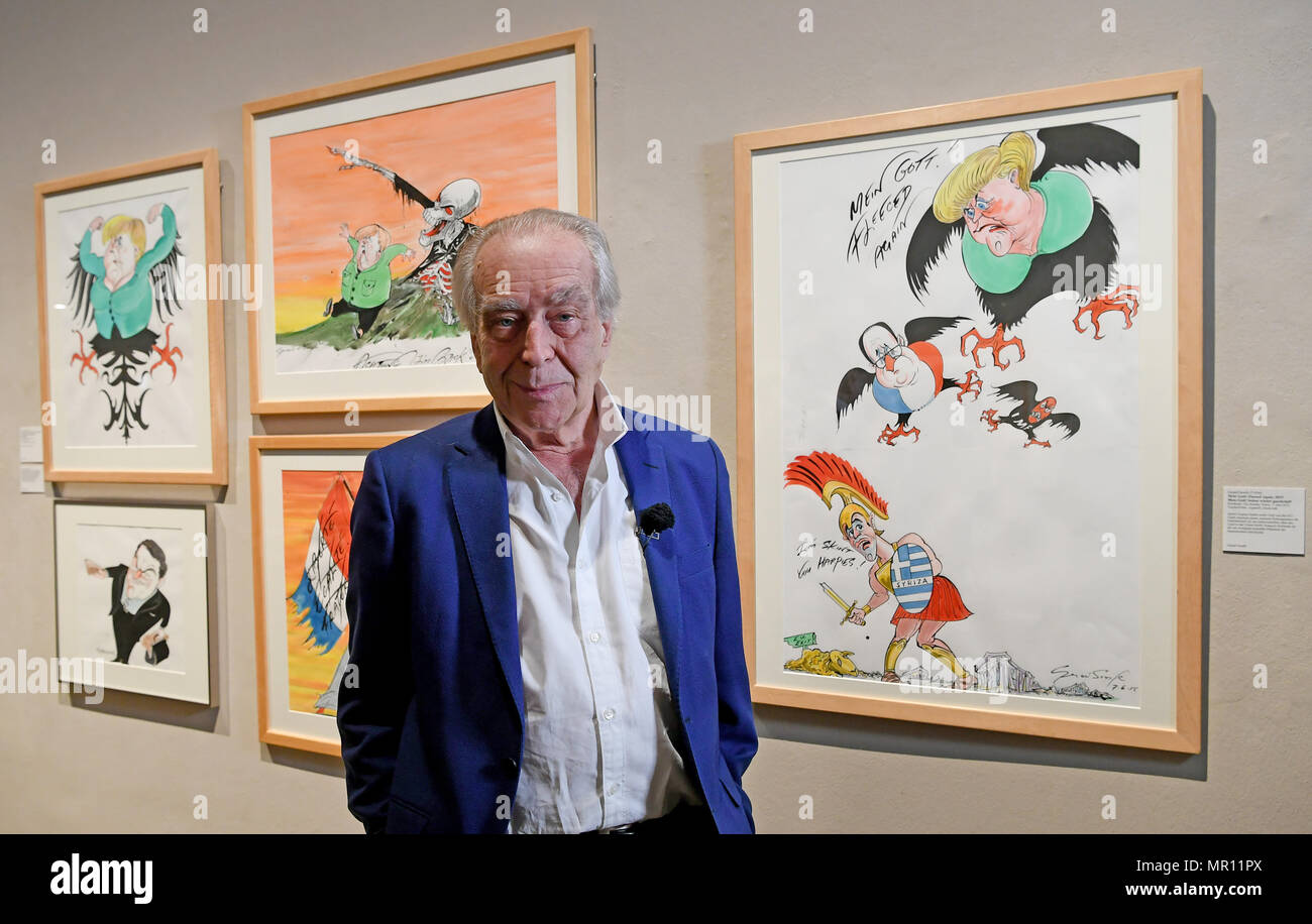 25 May 2018, Germany, Hanover: British caricaturist Gerald Scarfe ...