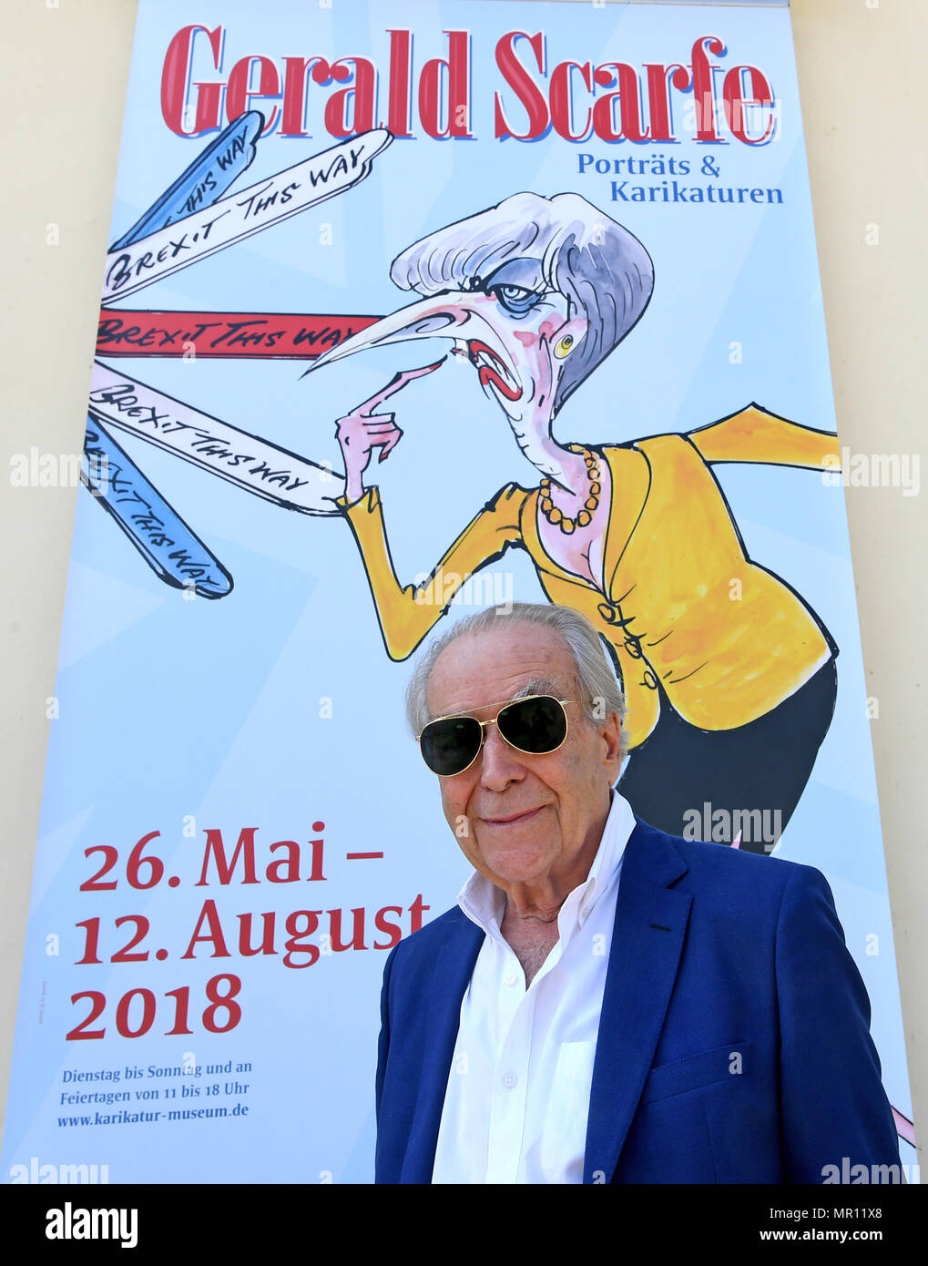 25 May 2018, Germany, Hanover: British caricaturist Gerald Scarfe ...