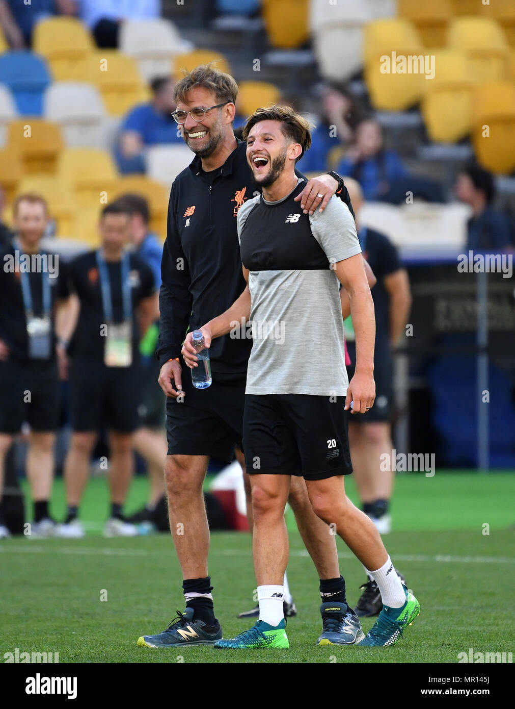25 May 2018, Ukraine, Kiev: Football, Liverpool FC training: Adam ...