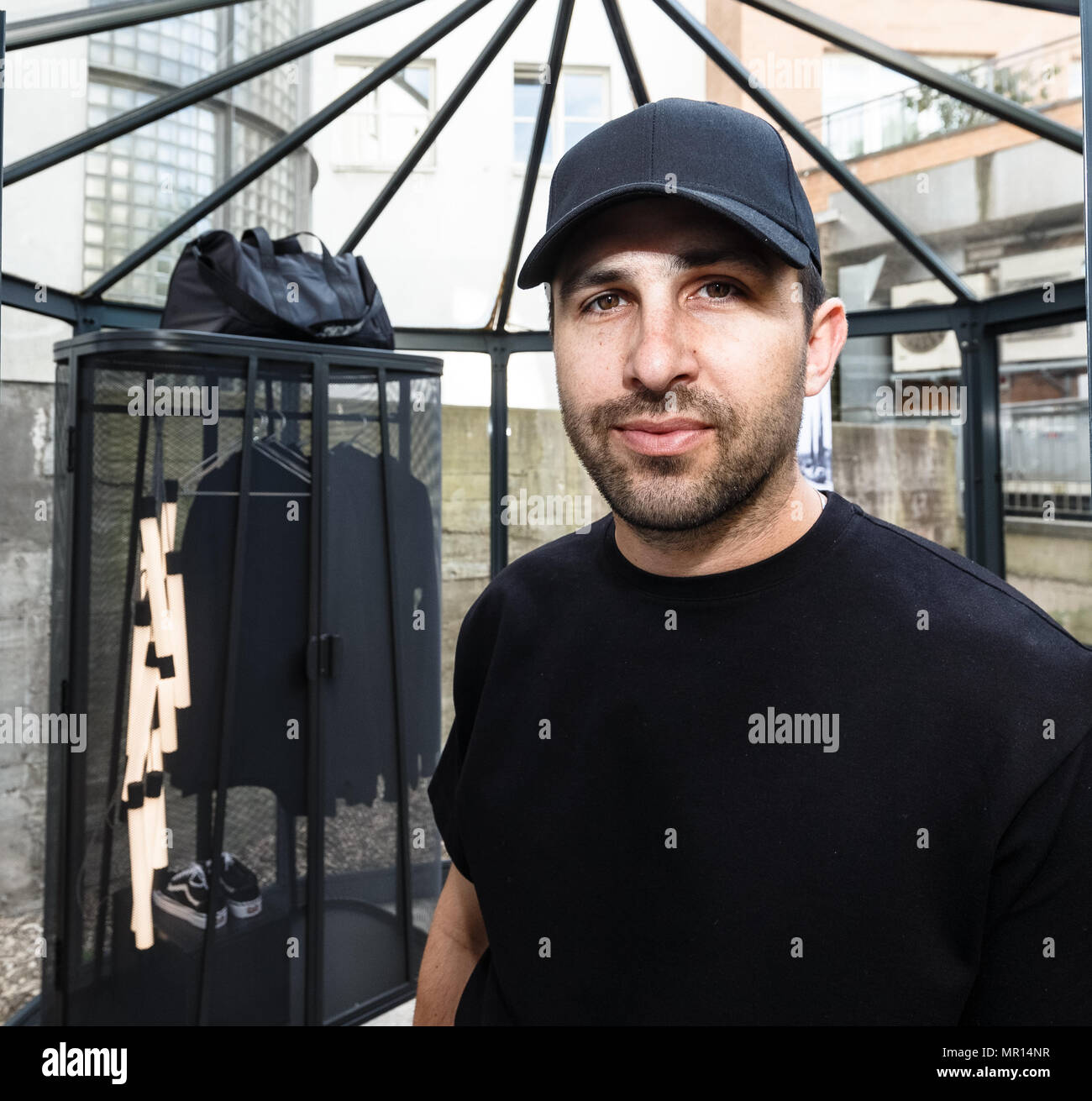 25 May 2018, Germany, Hamburg: US fashion designer Chris Stamp and ...